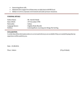 Priya Pathak Presentation | DOCX