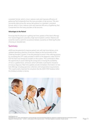 Quest Diagnostics -- Test Compendium Framework for eDOS | PDF