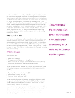Quest Diagnostics -- Test Compendium Framework for eDOS | PDF
