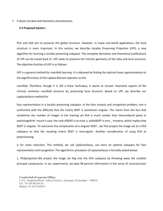 Face Identification Project Abstract 2017 | PDF