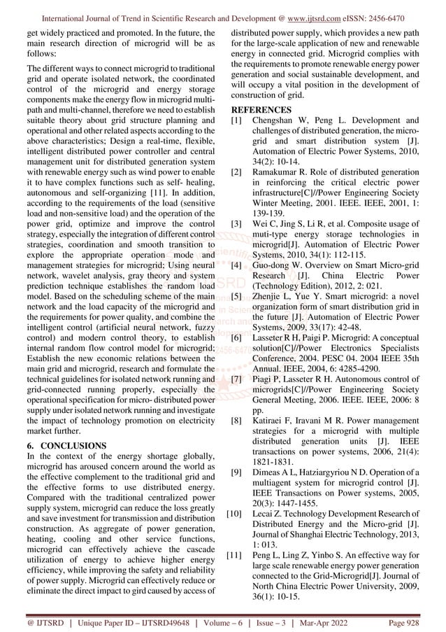 Microgrid Technology With Distributed Energy A Review Pdf Computer Networking Computing
