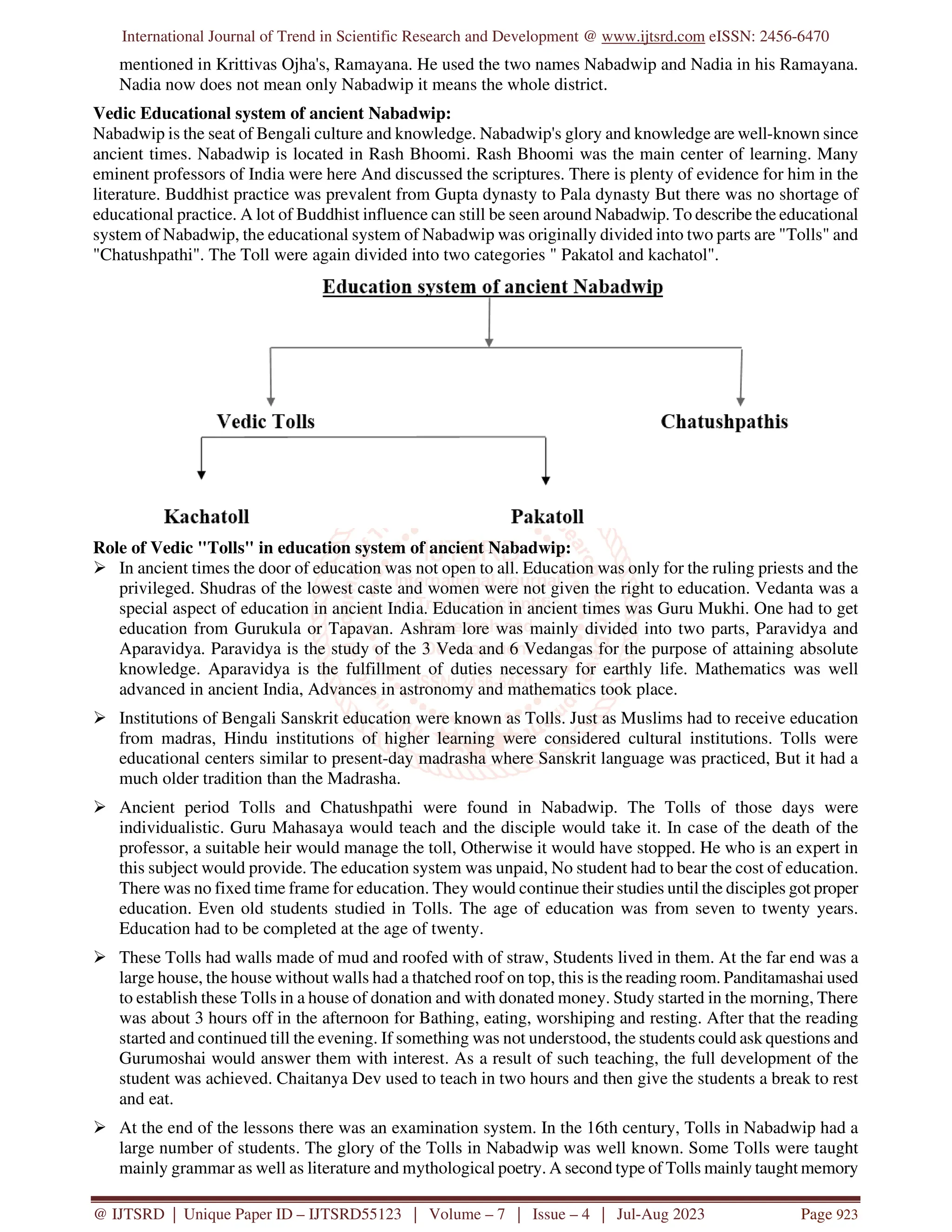 Overview of Vedic Education System of Nabadwip in Ancient India | PDF