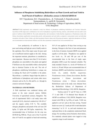 13a. influence of phosphorus solubilizing biofertilizers on plant ...