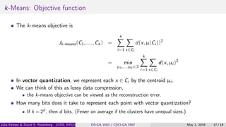 k-means clustering Lecture notes in the field of machine learning | PPT