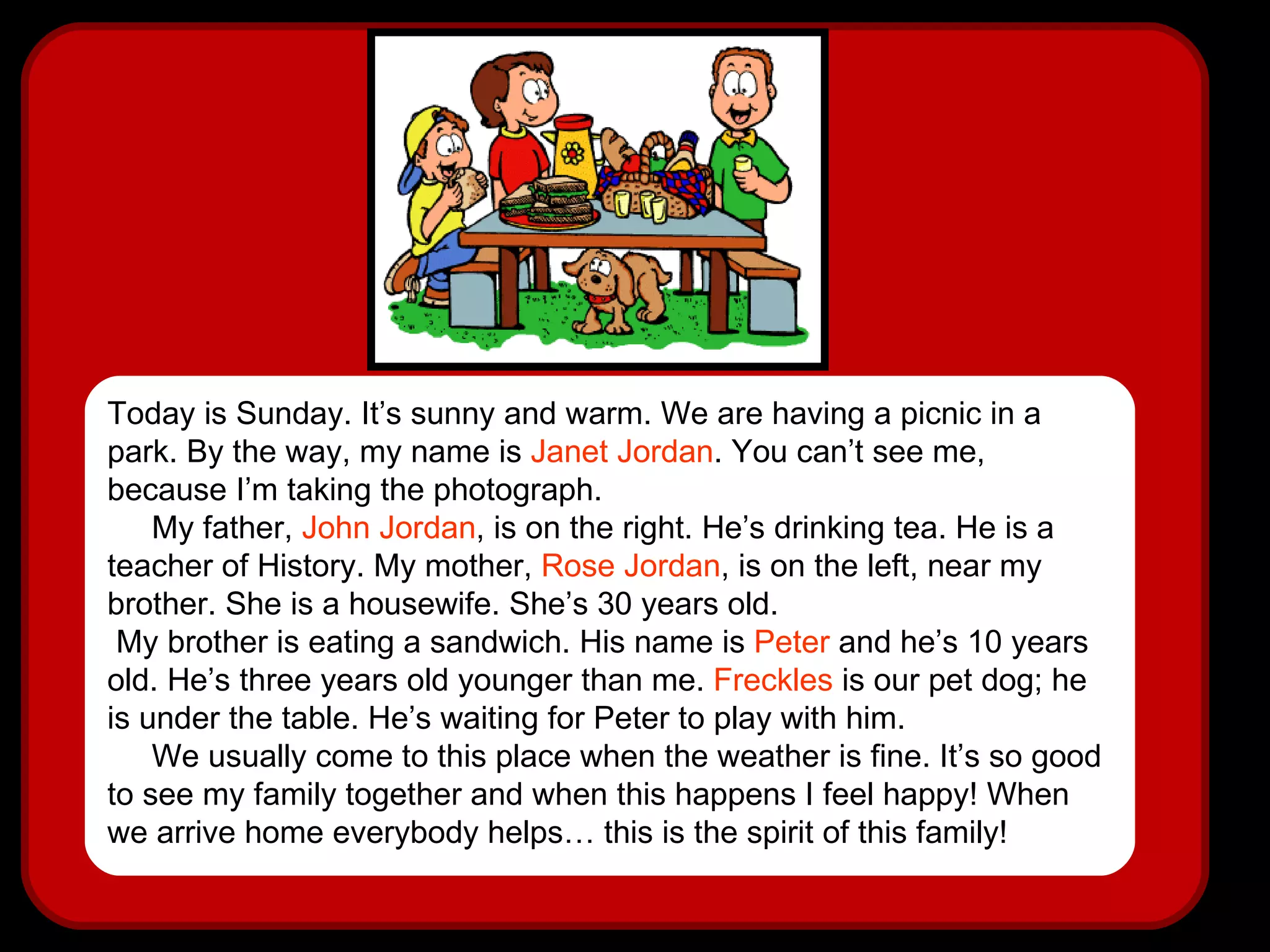 13a Present Continuous The Jordans | PPT