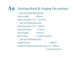 Cold forging Process and Product Development - Case study | PDF