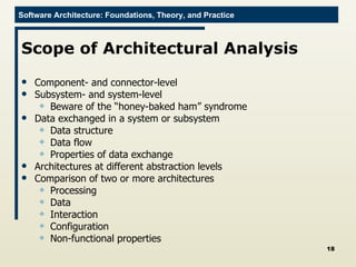 13 analysis of_software_architectures | PPT