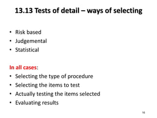 Presentation 13, Analytical Procedures, Workshop on System-based ...