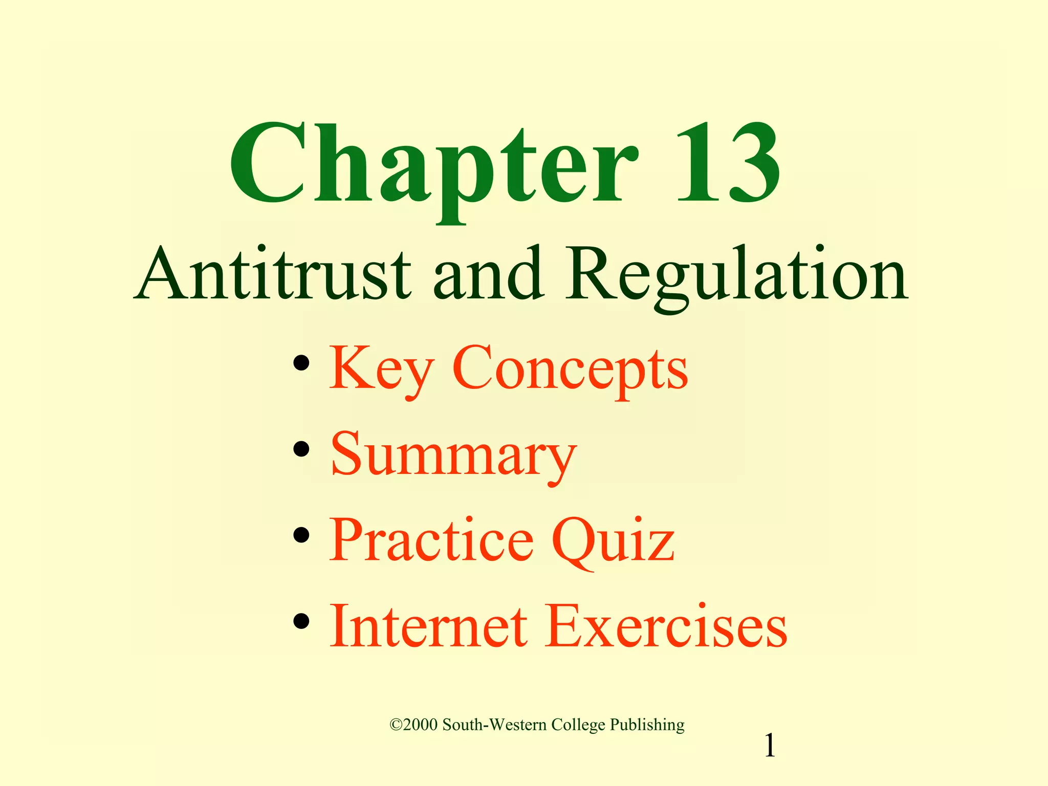 13 antitrust and regulation | PPT