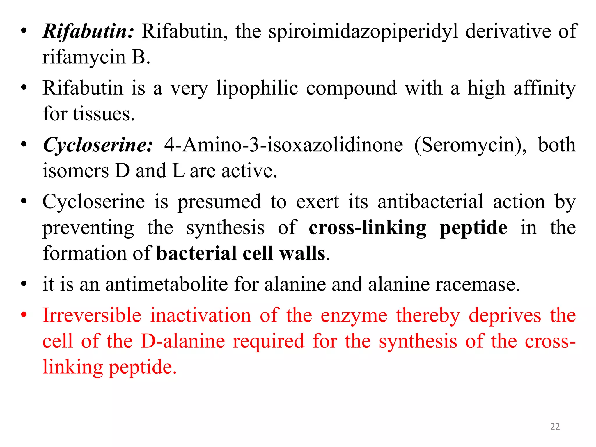 Antitubercular agents (Anti-TB agents) | PDF