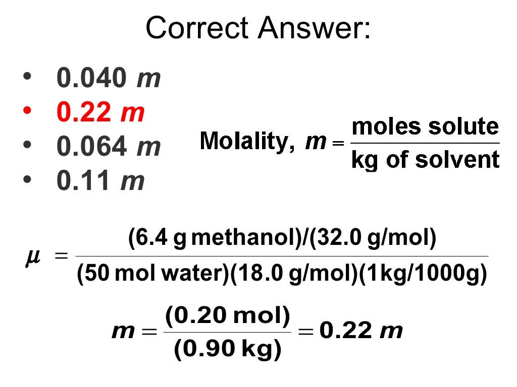 Chapter 13 Lecture on Solutions & Colligative Properties