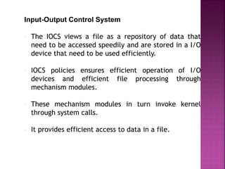 File System in Operating System | PPTX