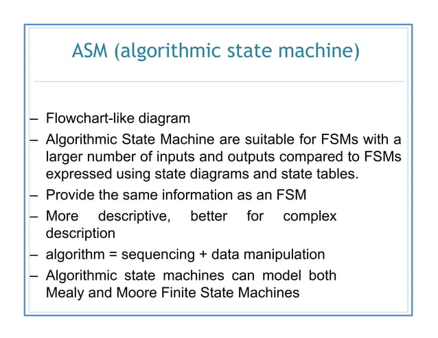 FSM and ASM | PPTX