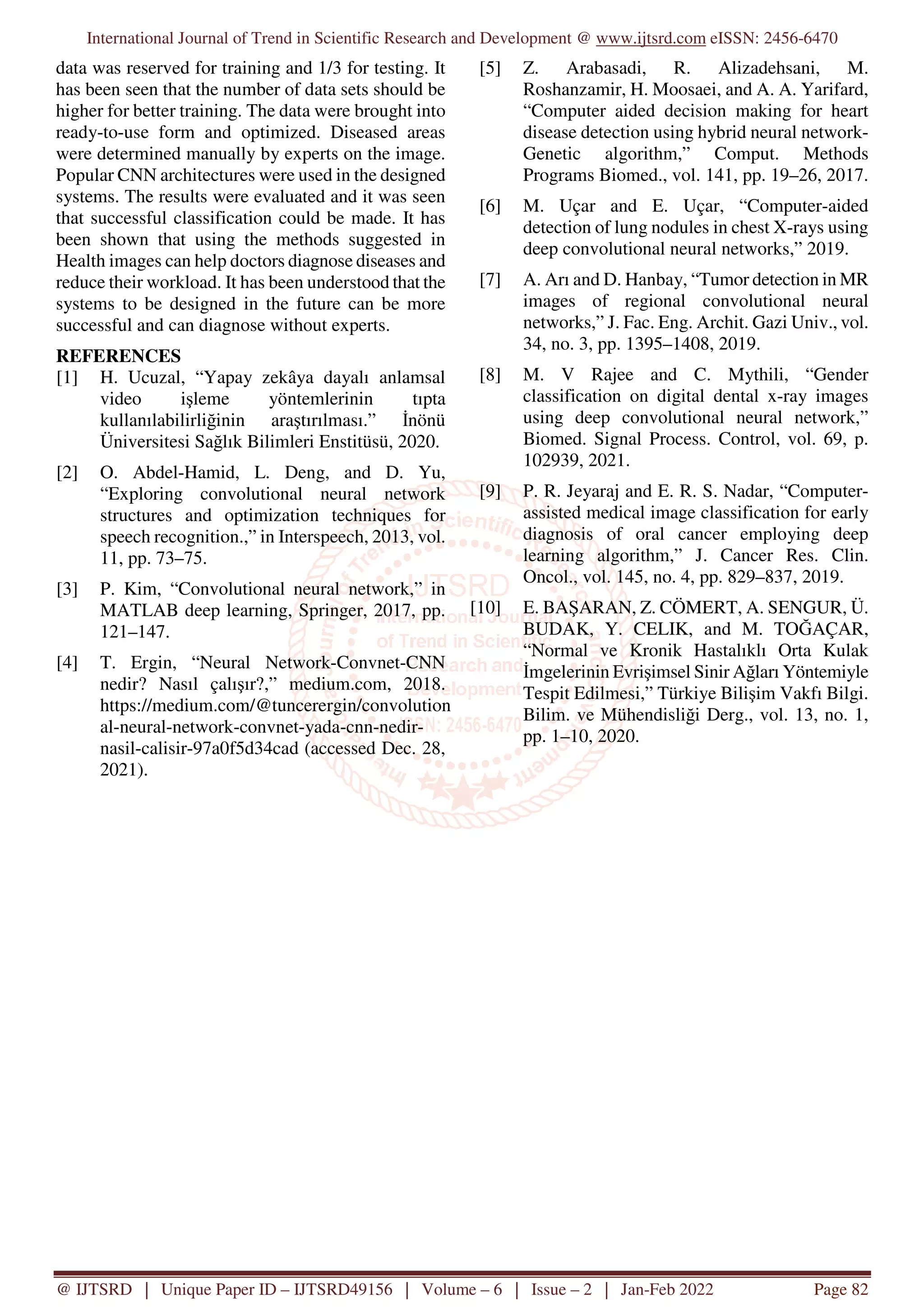 A Survey of Convolutional Neural Network Architectures for Deep Learning via Health Images | PDF ...