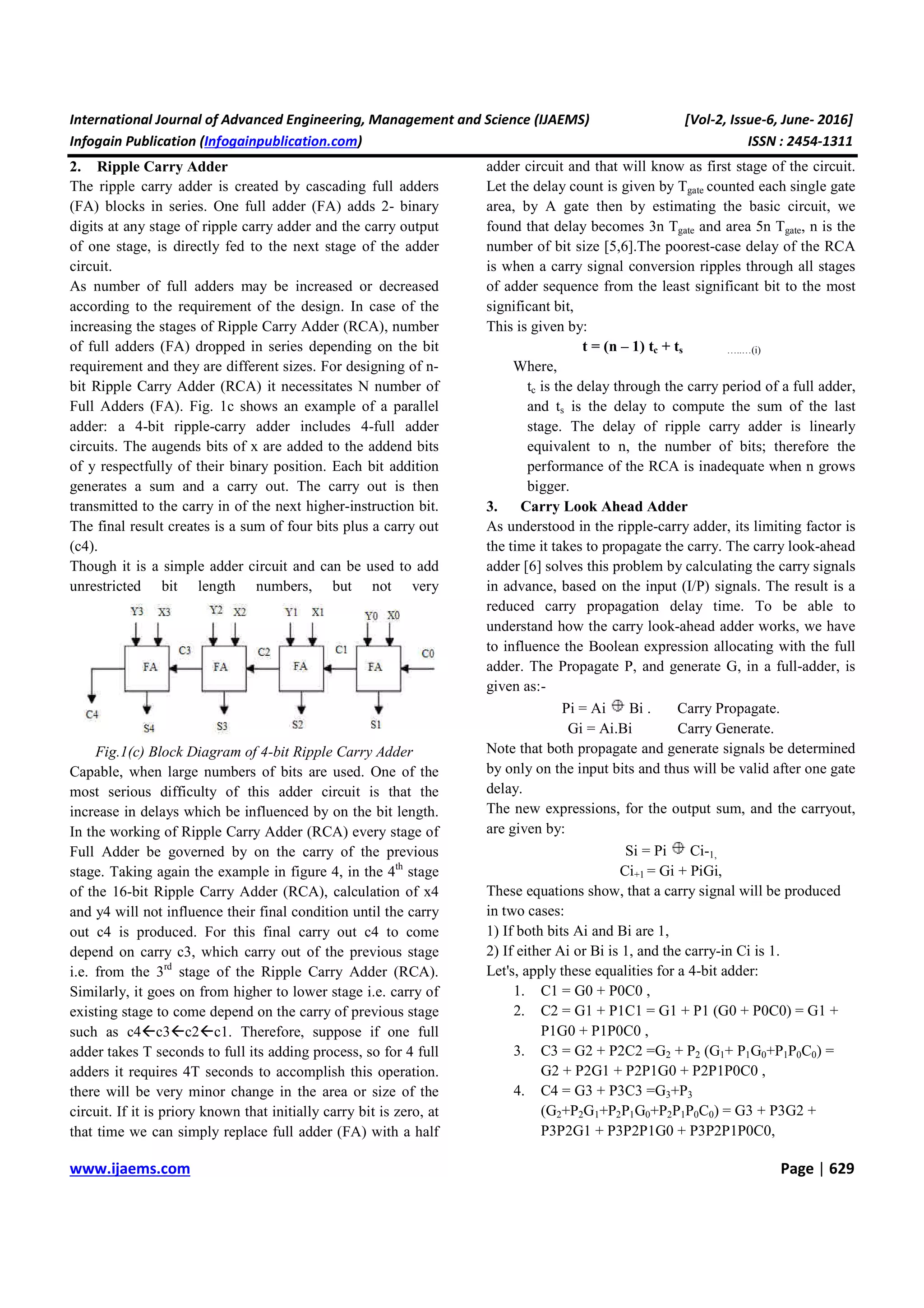 a technical review of efficient and high speed adders for vedic ...