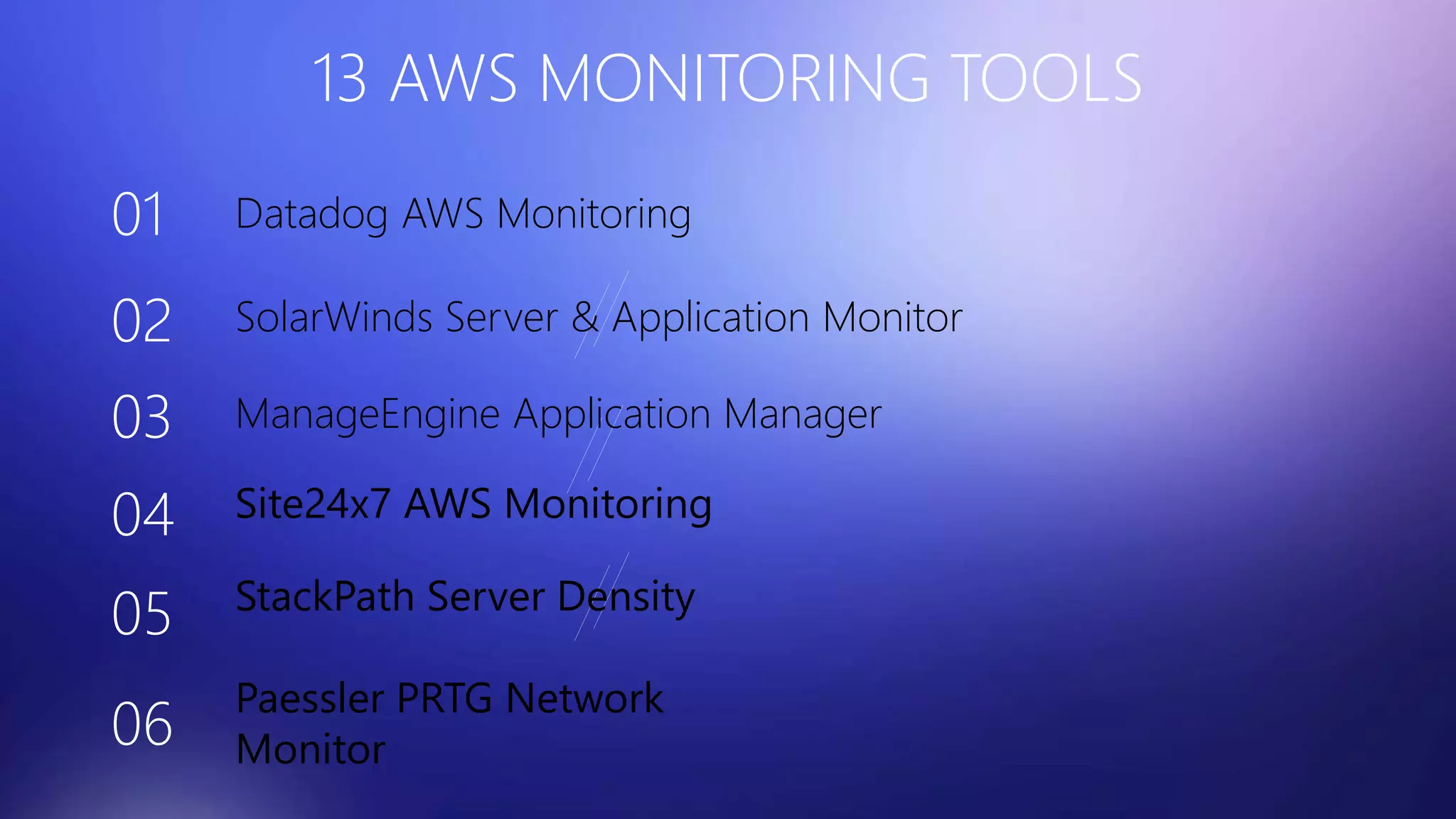 13 Aws Monitoring Tools Pptx