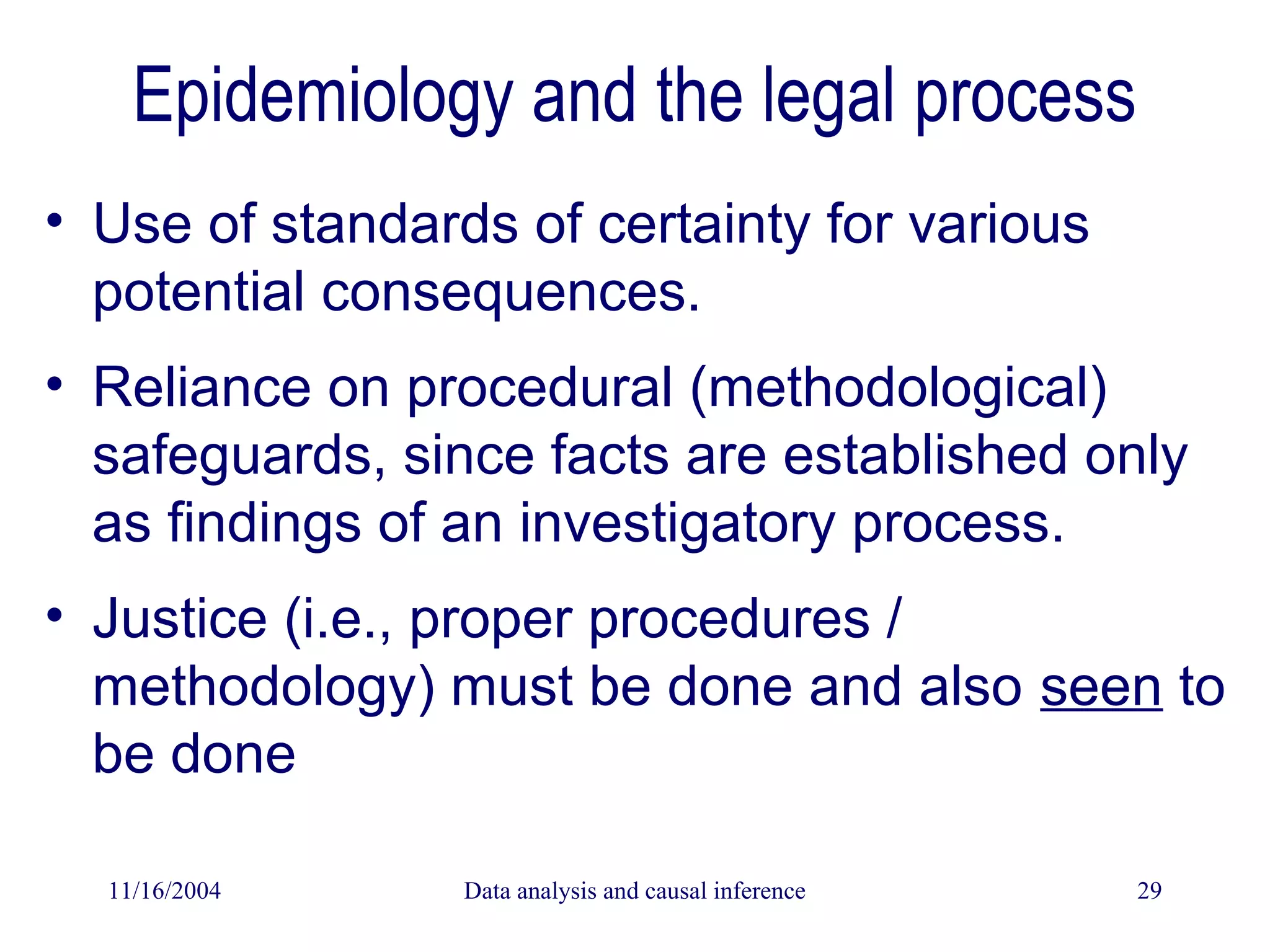 13b Data analysis and causal inference – 2 | PPT