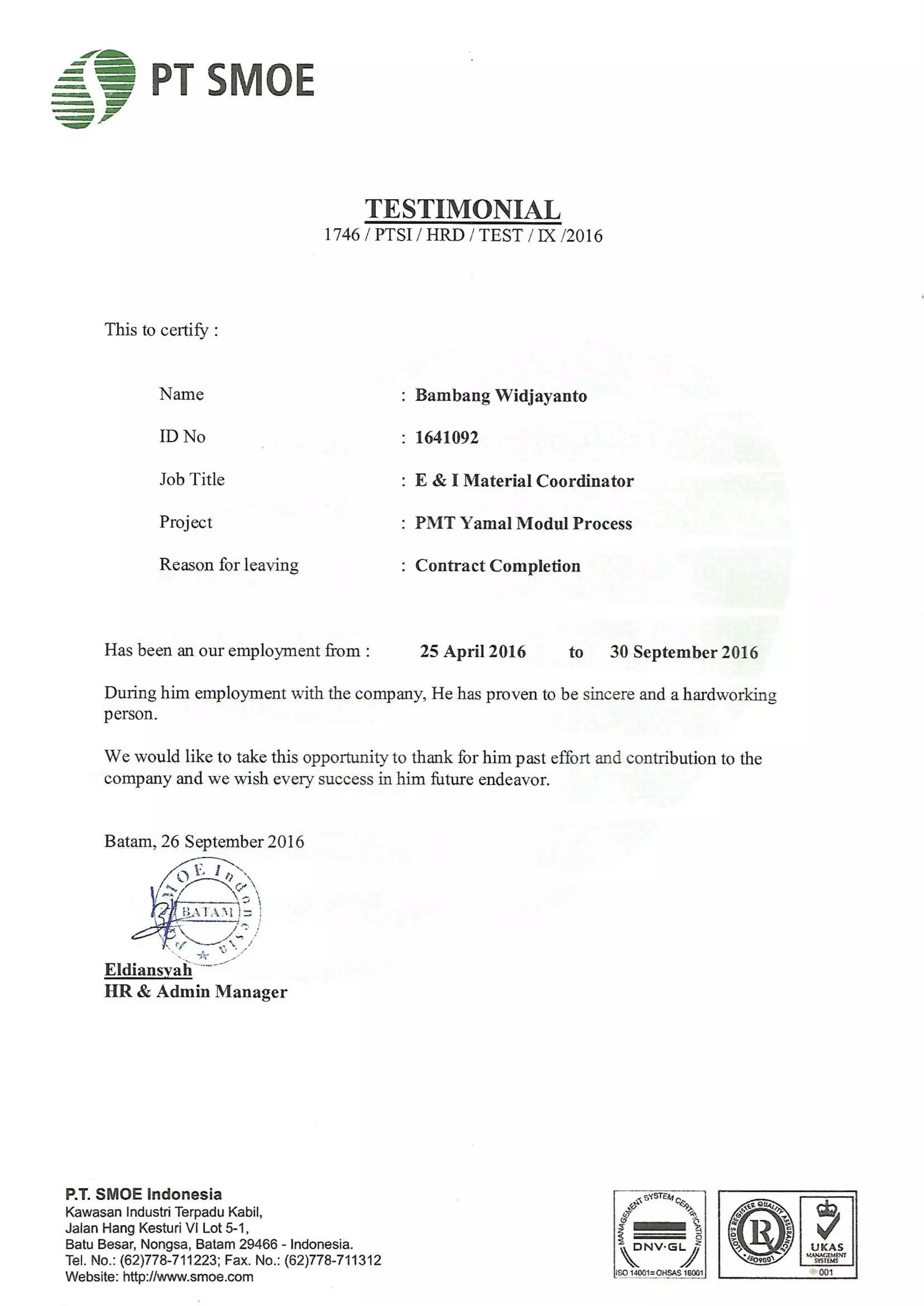 9. Testimonial SMOE | PDF