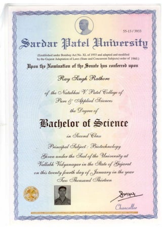 B Sc marksheet | PDF | Student Financial Aid | Financial Assistance