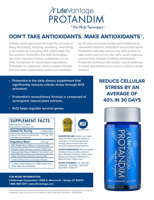 Protandim_Product_Sheet-Englis | PDF