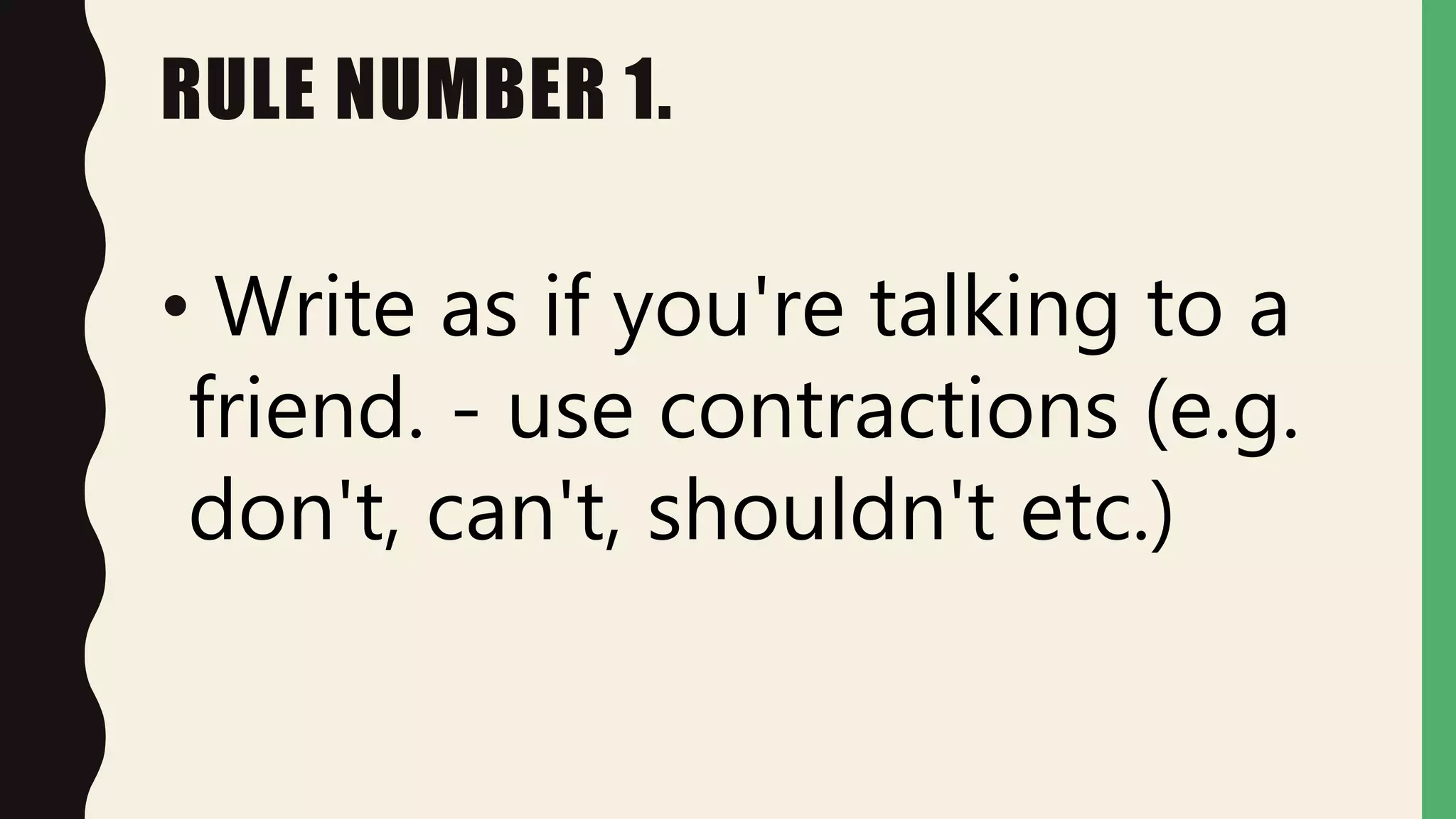 13 Basic Rules of Writing Radio | PPTX