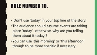 13 Basic Rules of Writing Radio | PPTX
