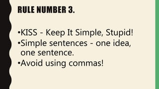 13 Basic Rules of Writing Radio | PPTX