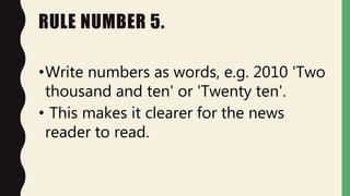 13 Basic Rules of Writing Radio | PPTX