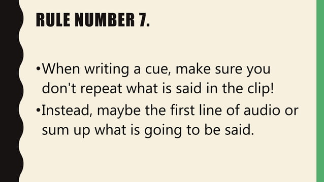13 Basic Rules of Writing Radio | PPT
