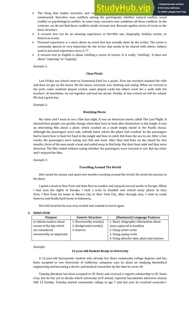 13 Basic Types Of Texts In English Full.Pdf