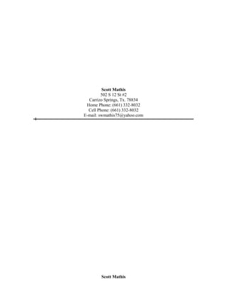 ScottMathisResume | PDF