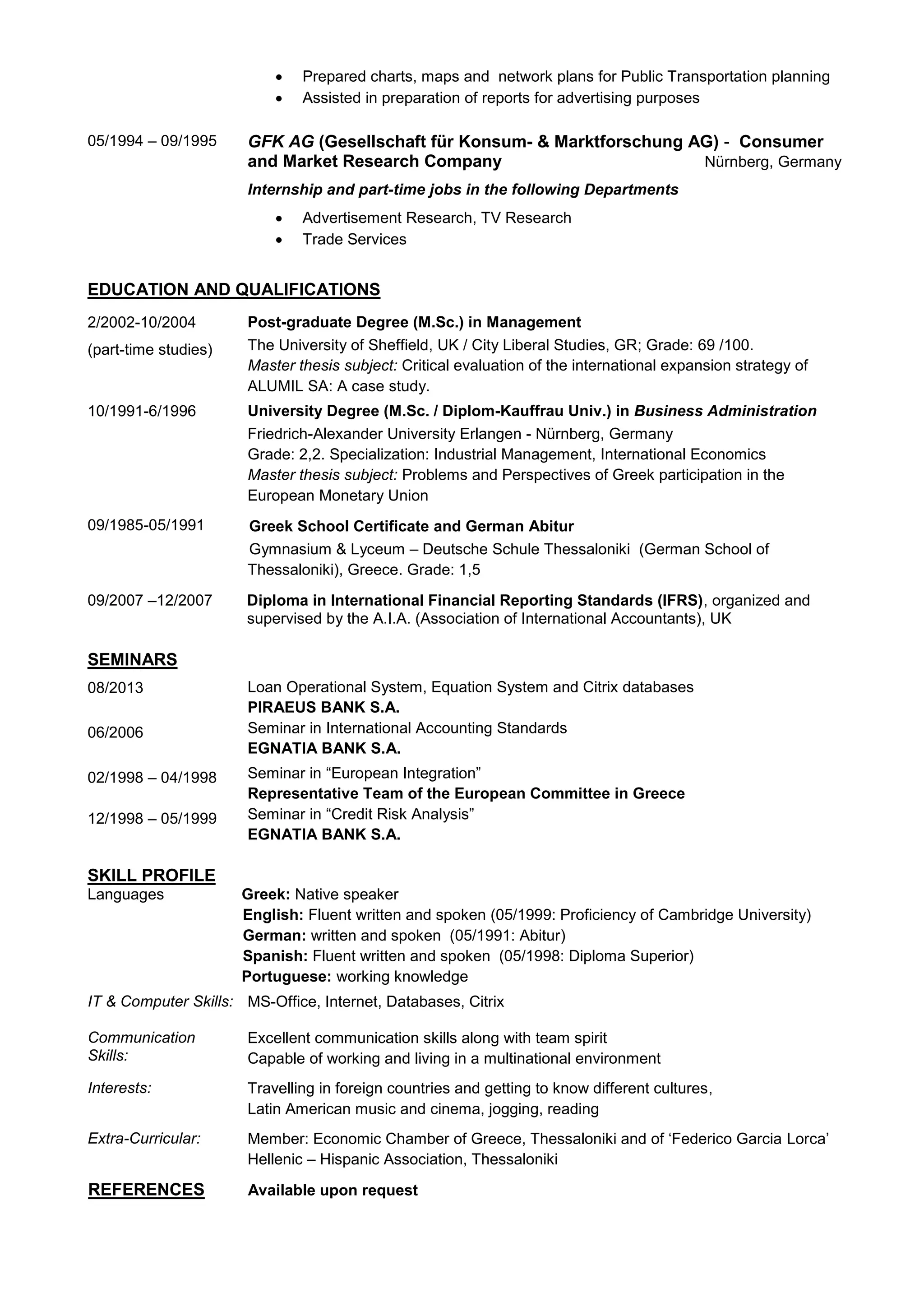 CV Angeliki Amanitou | PDF