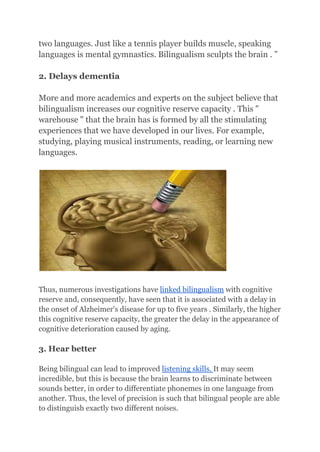 13 benefits of learning a second language | PDF