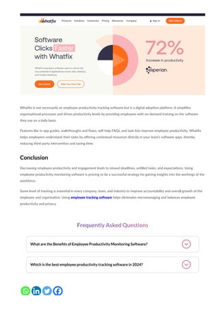 13 Best Employee Productivity Monitoring Software in 2024 | PDF