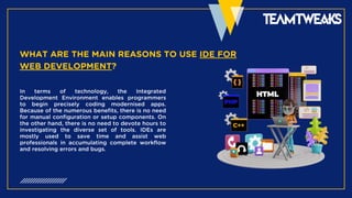 13 Best IDE for Web Development Projects in 2022.pdf | Web Development ...