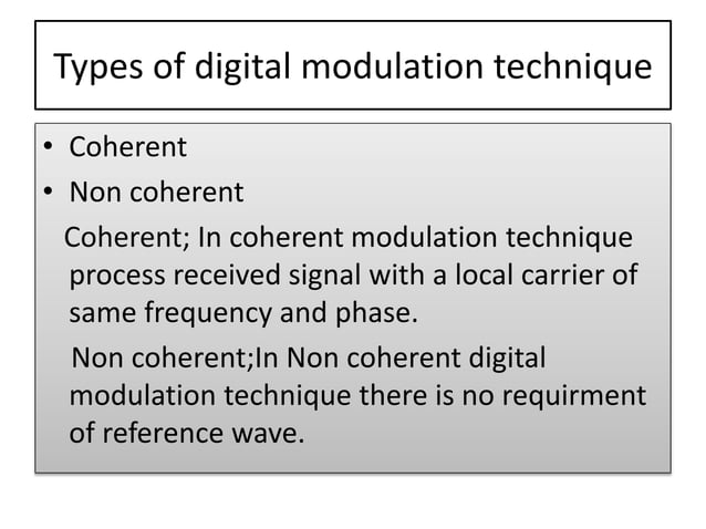 Digital Modulation Techniques Ppt Pptx Digital Audio Computer