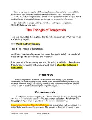 Small Talk Tactics Report | PDF