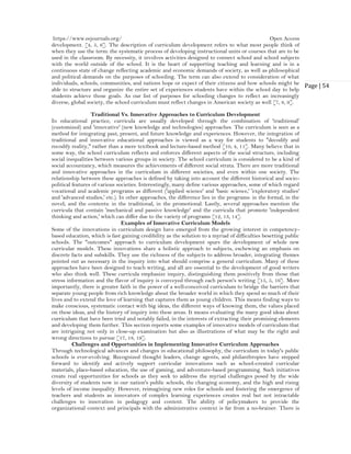 Innovative Approaches to Curriculum Development in Public Schools (www ...