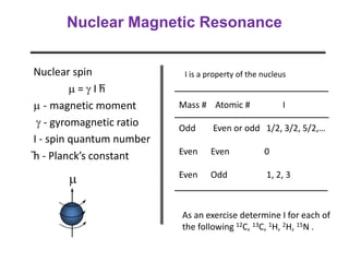 C13 NUCLEAR MAGNETIC RESONANCE | PPTX