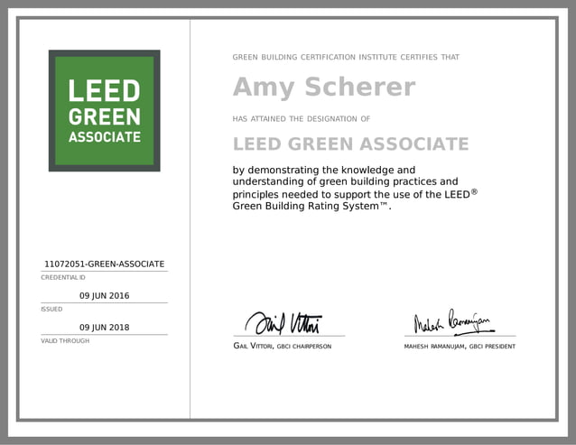 Amy-LEED Green Associate | PDF