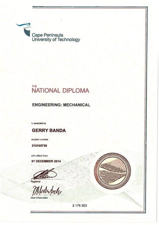 Diploma Mechanical Engineering | PDF