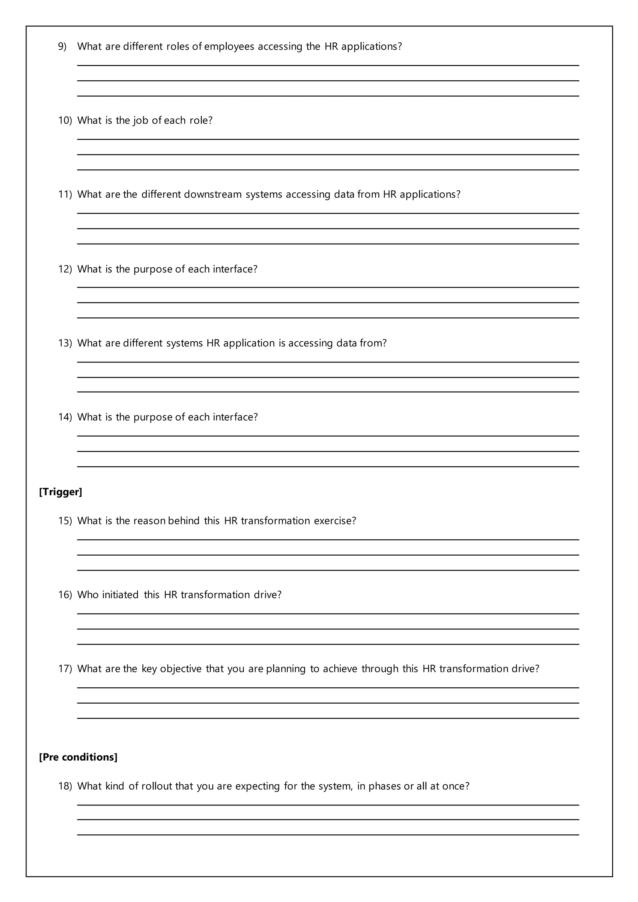 HR questionnaire | DOCX | Human Resources | Business