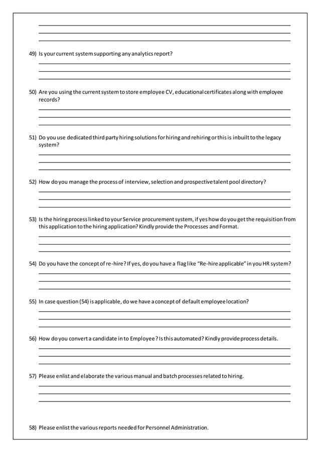 HR questionnaire | DOCX | Human Resources | Business