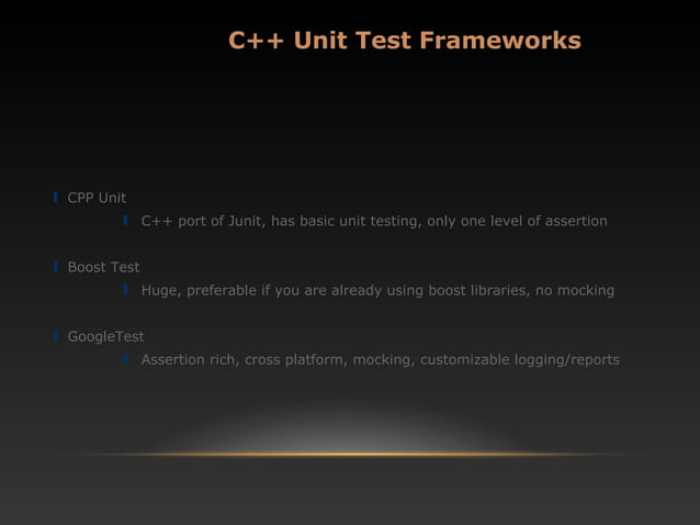 Presentation_C++UnitTest | PPT