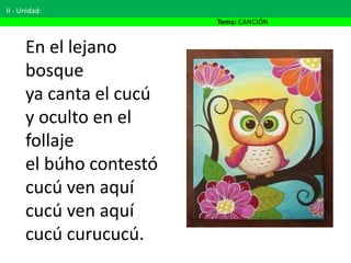 13 canción cucu | PPTX