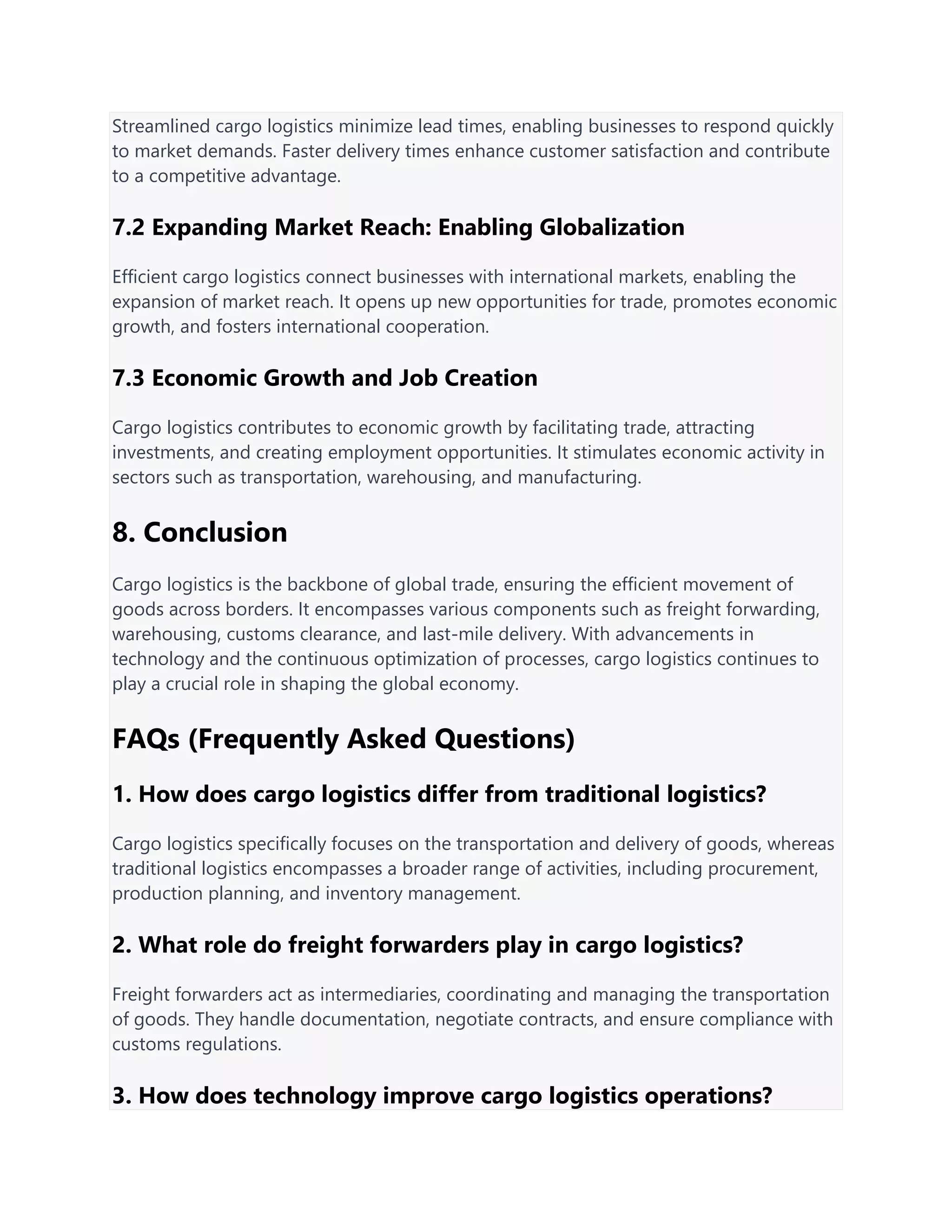 13 Cargo Logistics.docx