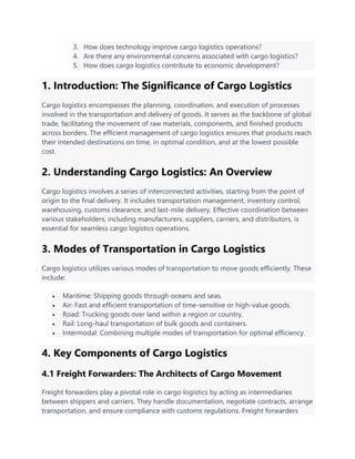 13 Cargo Logistics.docx
