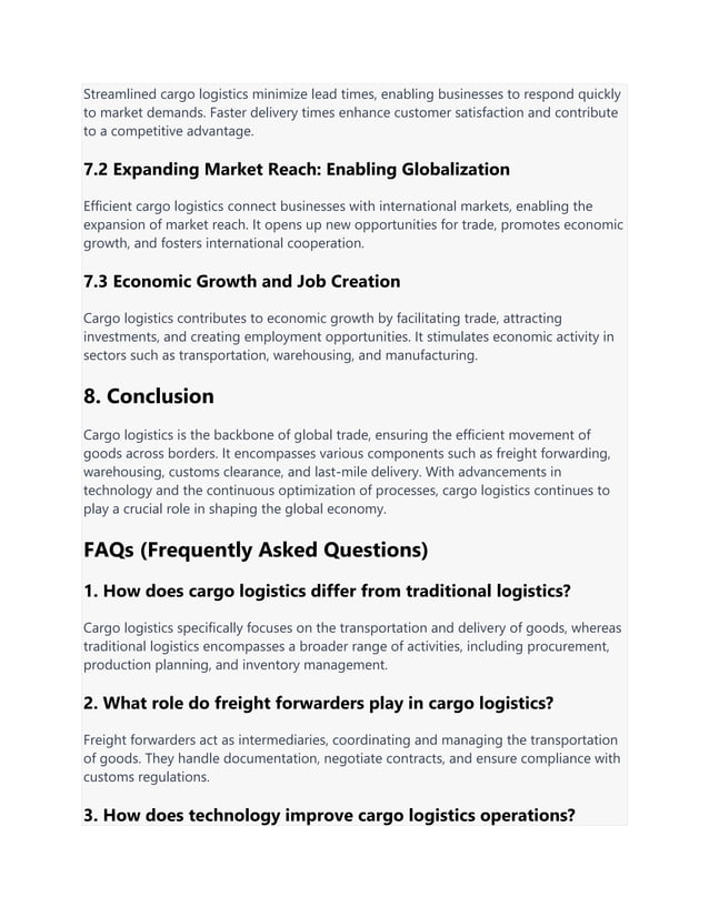 13 Cargo Logistics.docx | Cruises | Travel Type