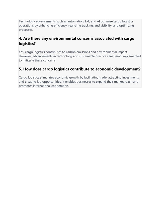 13 Cargo Logistics.docx | Cruises | Travel Type