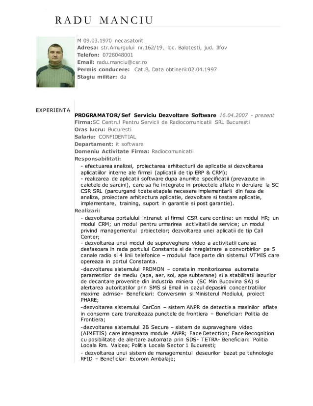 CV Radu Manciu | DOCX
